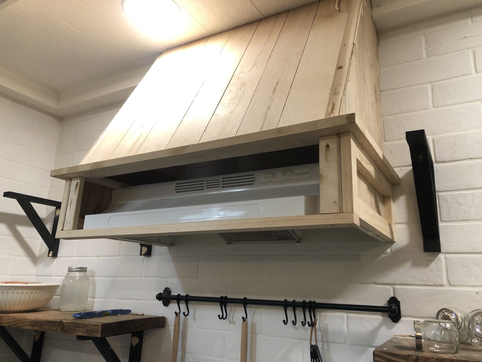 DIY Range Hood around an old fan - Clover Lane