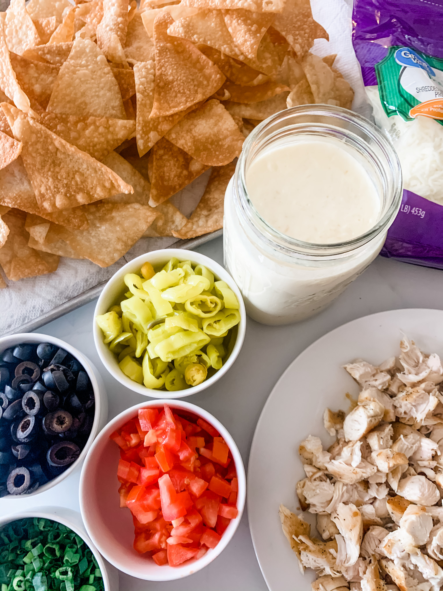 Italian Nachos With Amazing Homemade Alfredo Sauce